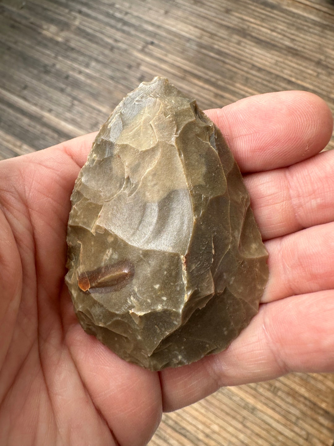 A Gem-grade Museum, Pear-shaped French Neanderthalian Hand Axe From an ...