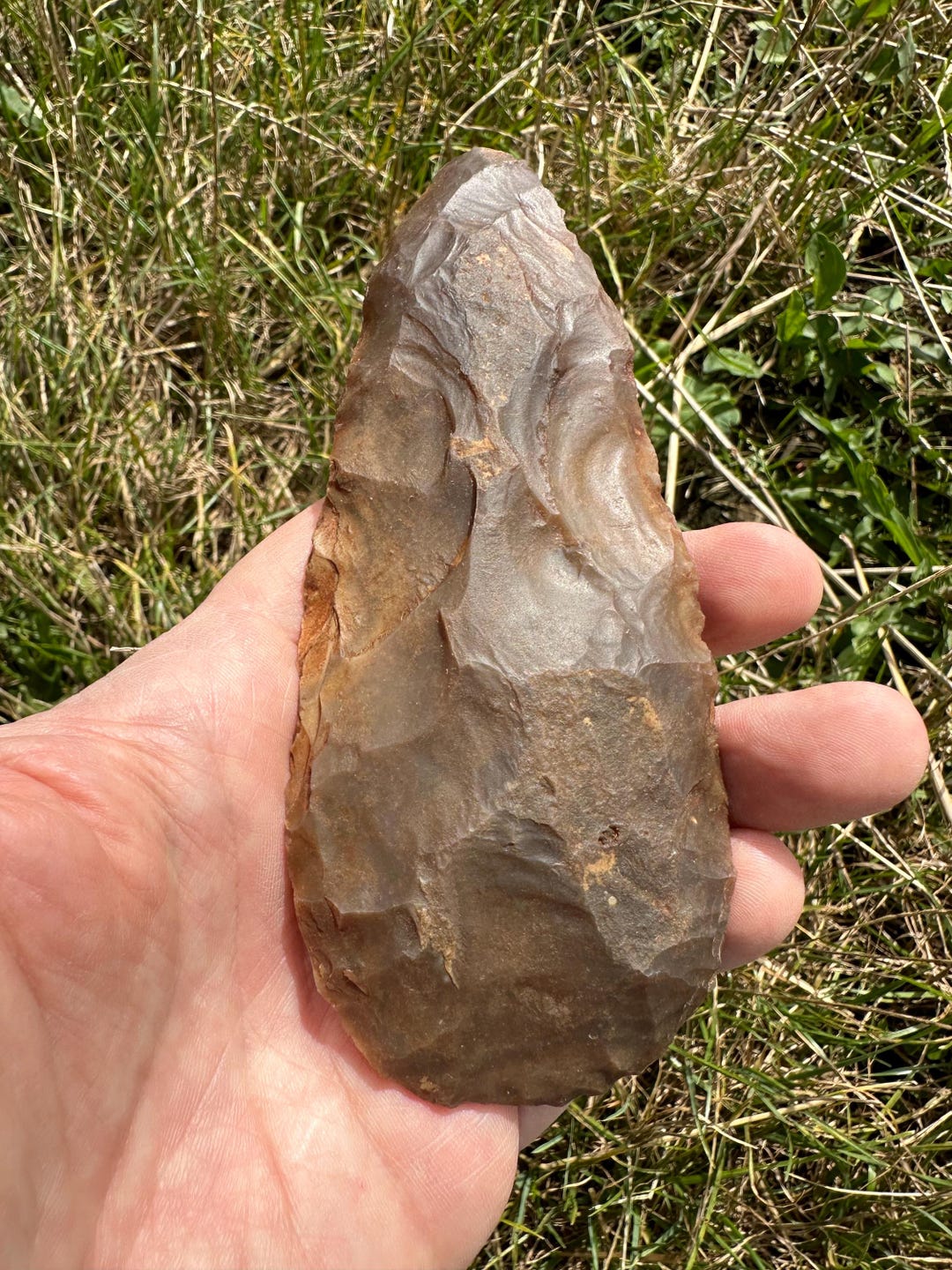 A Large and Intact French Neolithic Flaked herminette Axe Head of ...