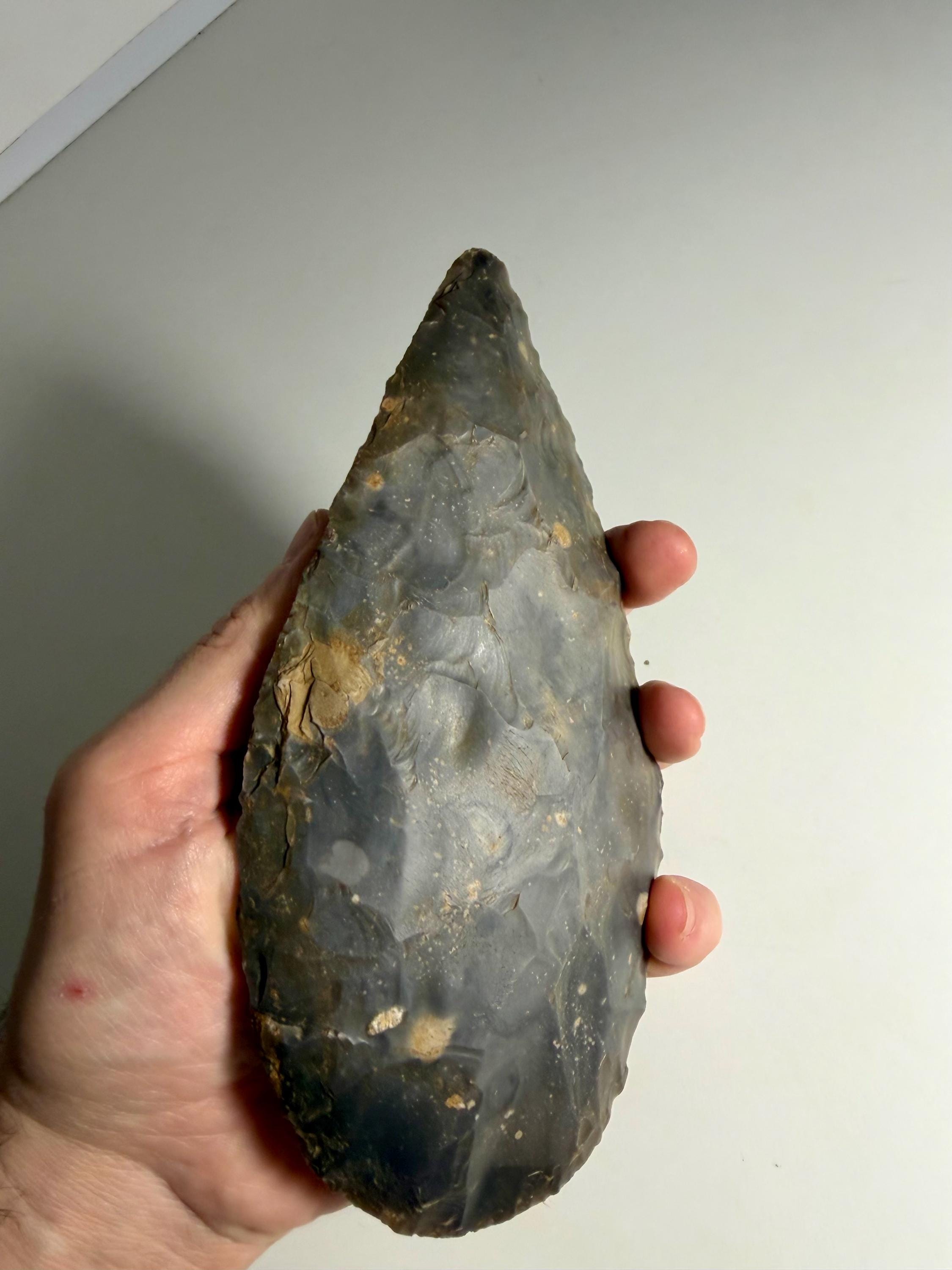 Monstrous Flint Biface: 20.5cm Middle Paleolithic Hand Axe, Plazac ...