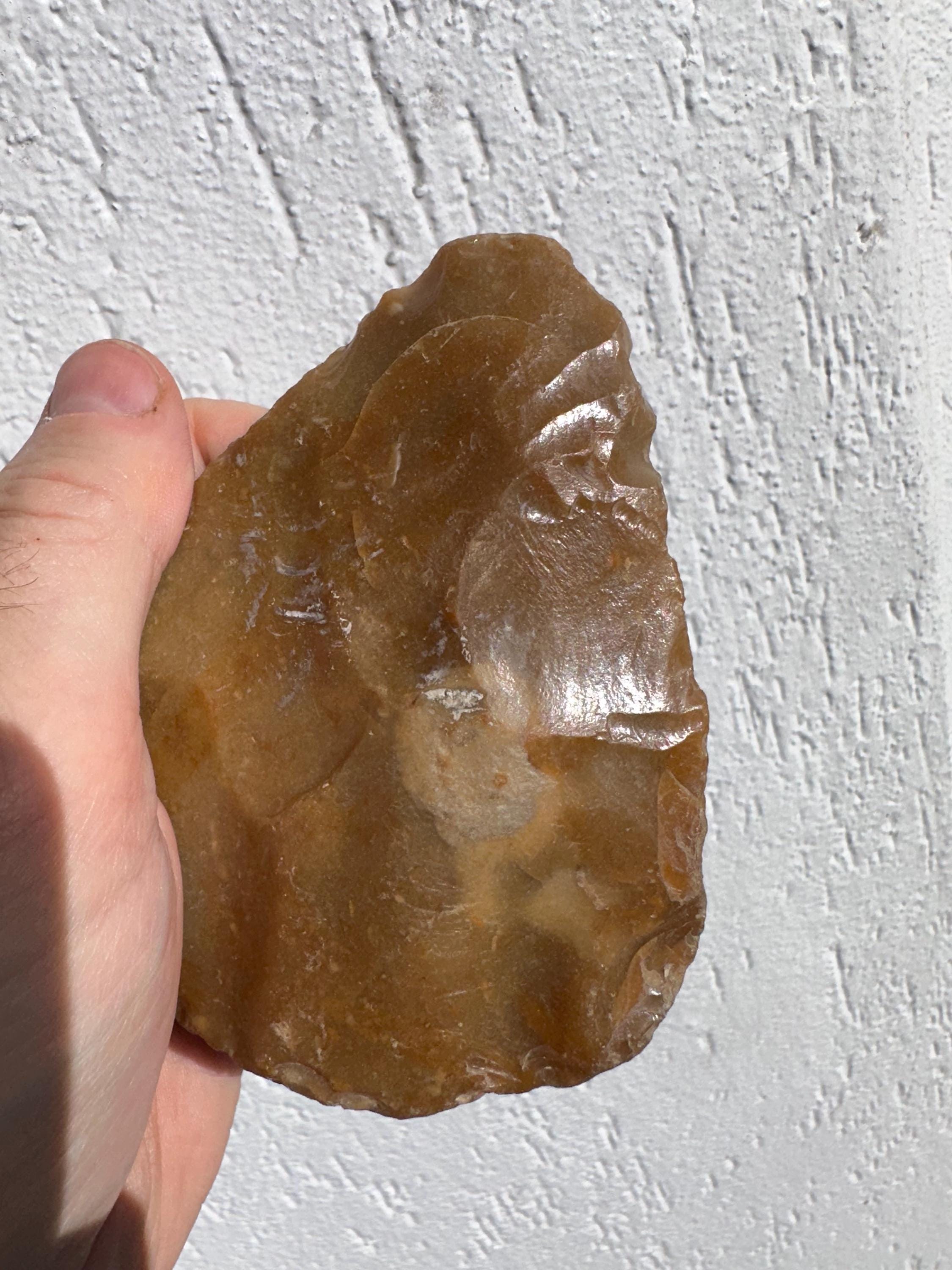 Intact, Beautiful Chunky Sub-triangular Neanderthalian Biface From West ...
