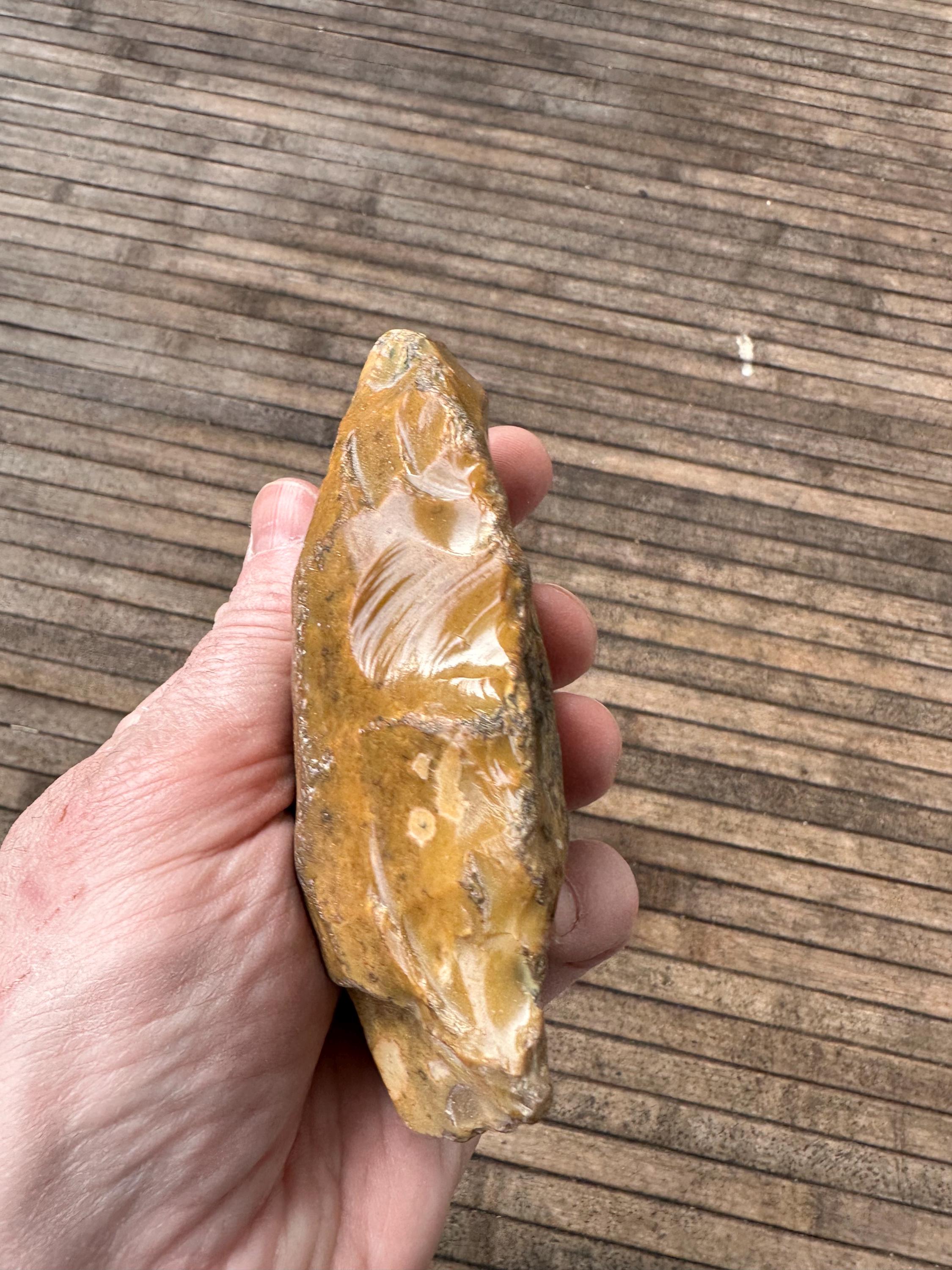 An Amazing French Acheulean Biface Featuring a Very Nice Shape and a ...