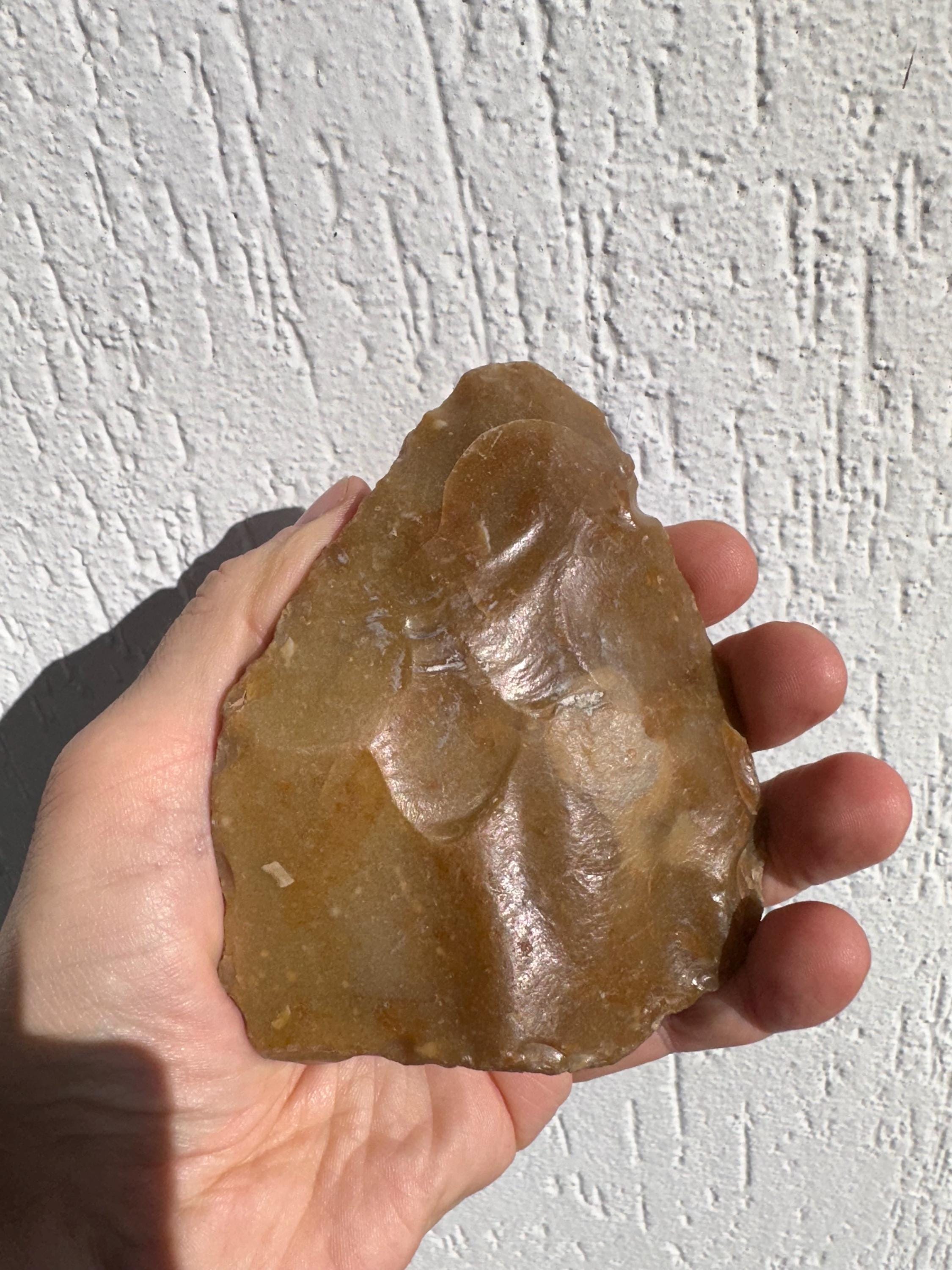 Intact, Beautiful Chunky Sub-triangular Neanderthalian Biface From West ...