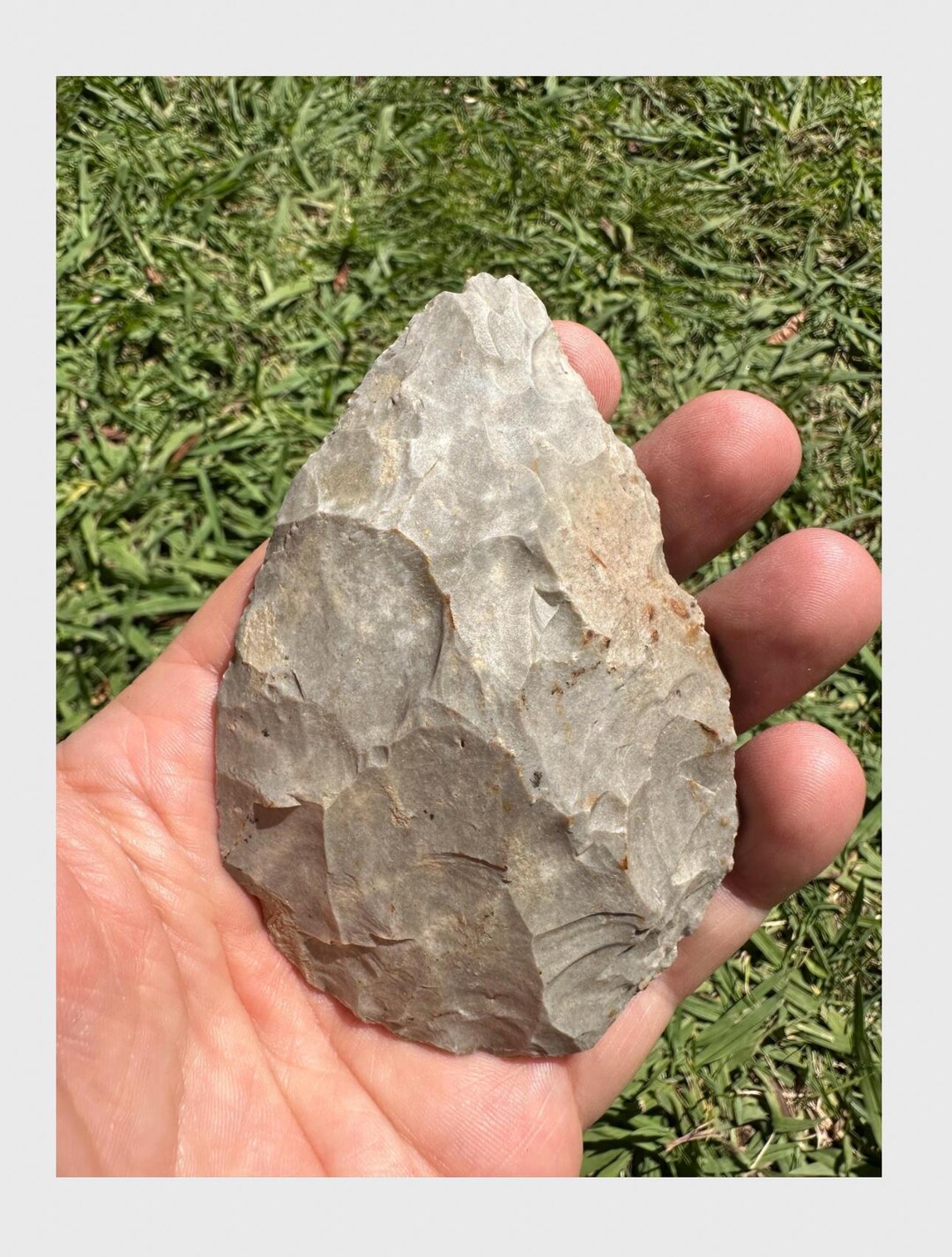 Museum, Perfectly Pear-shaped French Neanderthalian Hand Axe From an ...