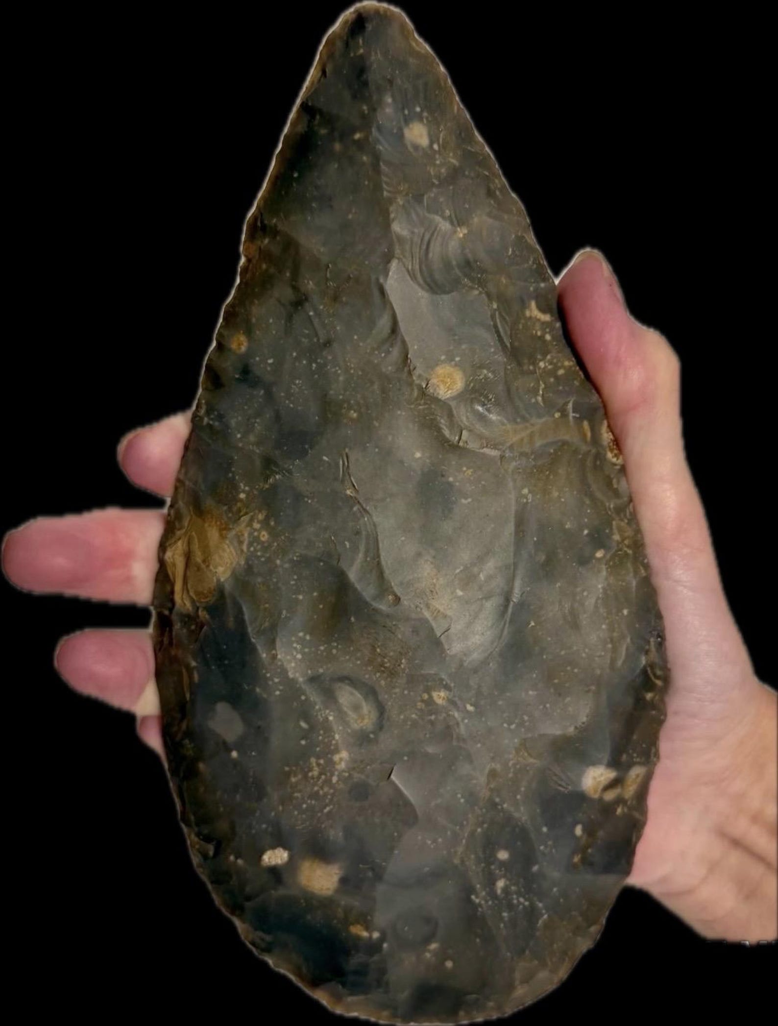 Monstrous Flint Biface: 20.5cm Middle Paleolithic Hand Axe, Plazac ...
