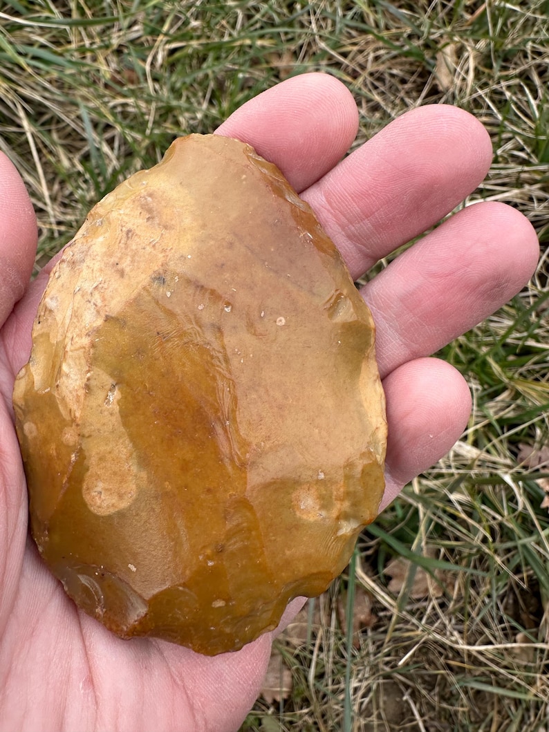 French Flint Hand Axe, Pre-mousterian Paleolithic Artifact - Etsy UK