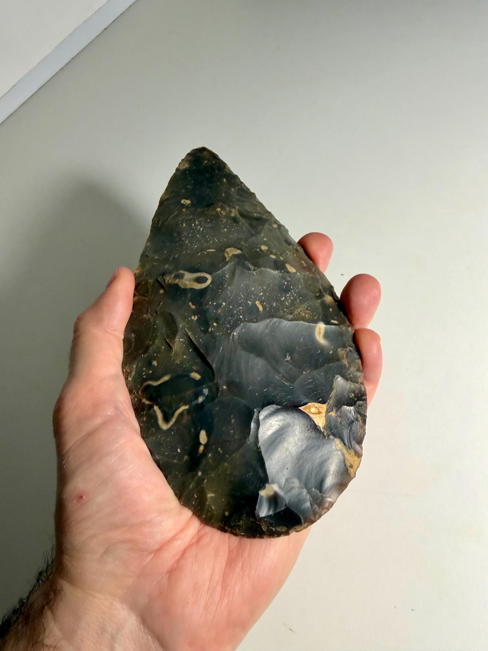 Monstrous Flint Biface: 20.5cm Middle Paleolithic Hand Axe, Plazac ...
