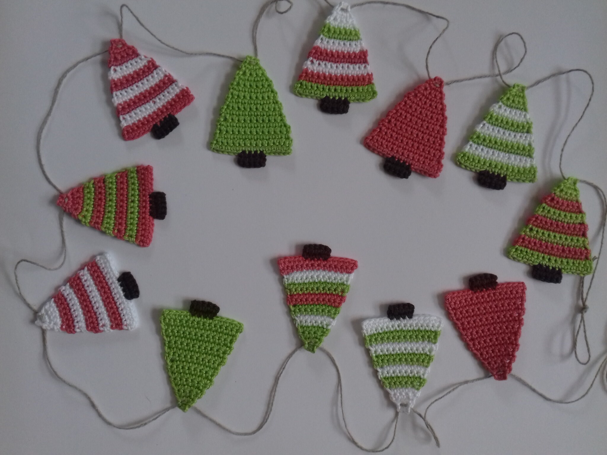 Tree Garland Christmas Tree Garland Crochet Tree Garland Christmas Tree ...