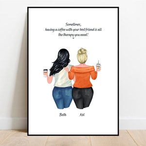Custom Best Friend Print Personalised Friend Print Sisters - Etsy UK