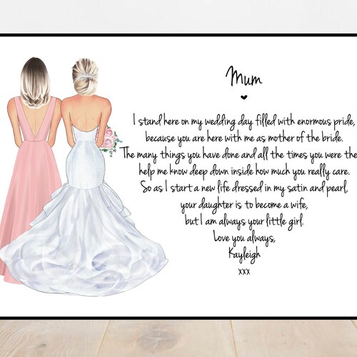 Custom Mother of the Bride Print Family Wedding Print - Etsy