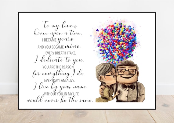 Up Print up Movie up Poster Birthday Wedding Anniversary | Etsy