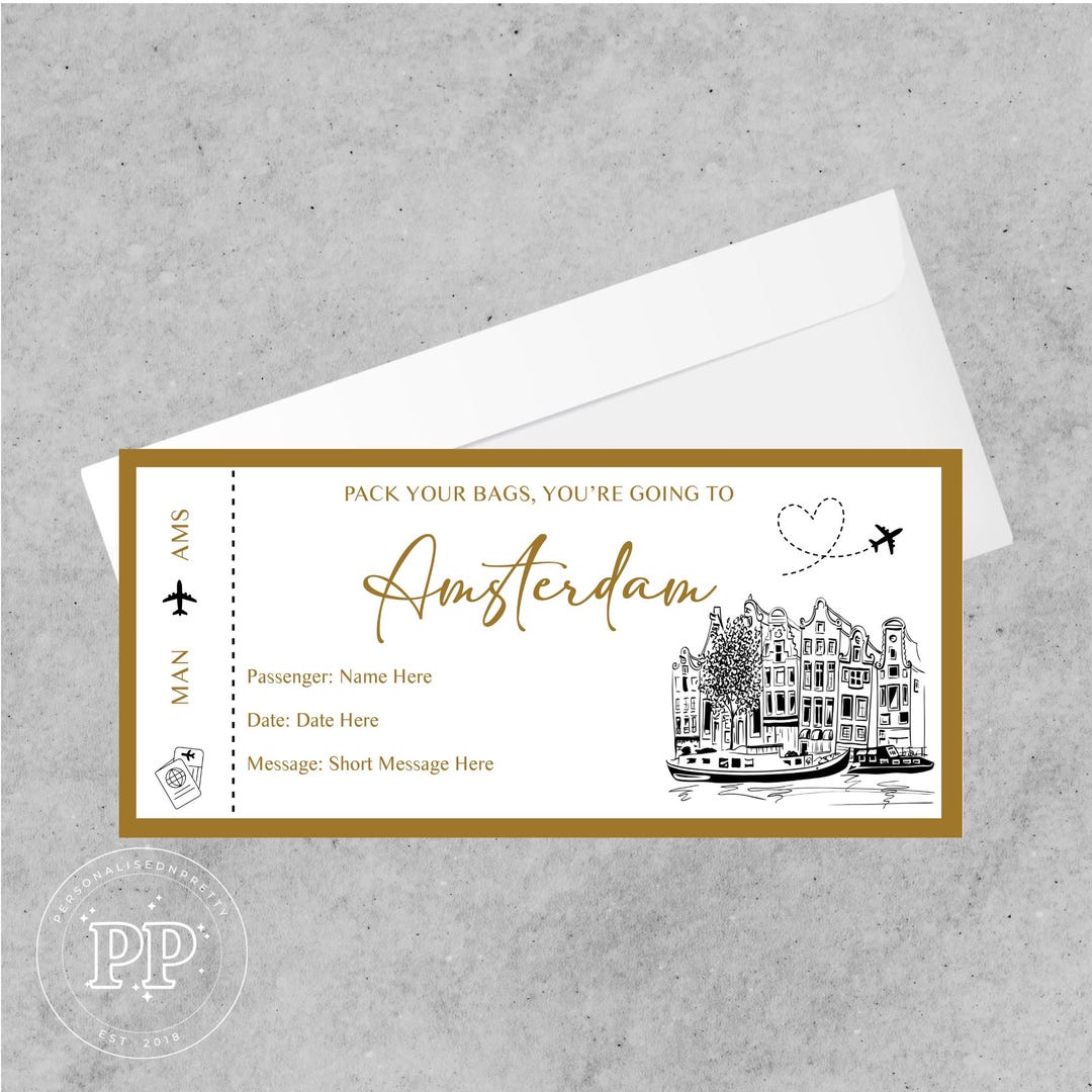 Personalised Surprise Reveal Ticket, Birthday Voucher, Special Occasion ...