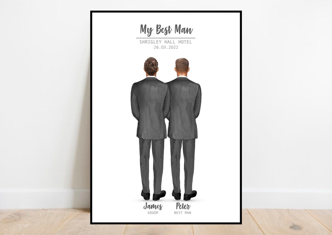 Personalised Best Man Print, Custom Best Man Poster, Gift for Groom ...