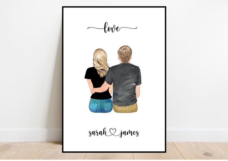 Personalised Couples Print Couples Custom Print Anniversary | Etsy UK