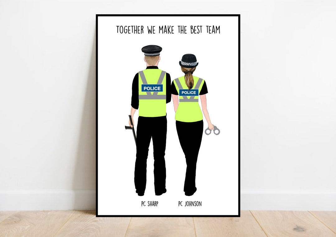 Custom Police Print, Personalised Police Print, Police Gift, Hero Print ...
