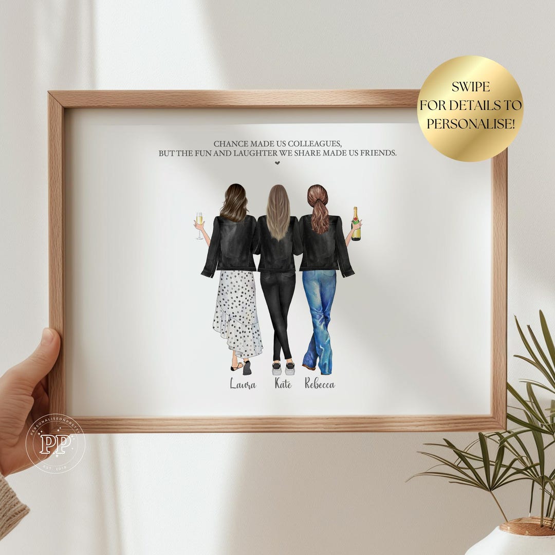 Personalised Colleague Gift, Work Colleague Print, Co-worker Print ...