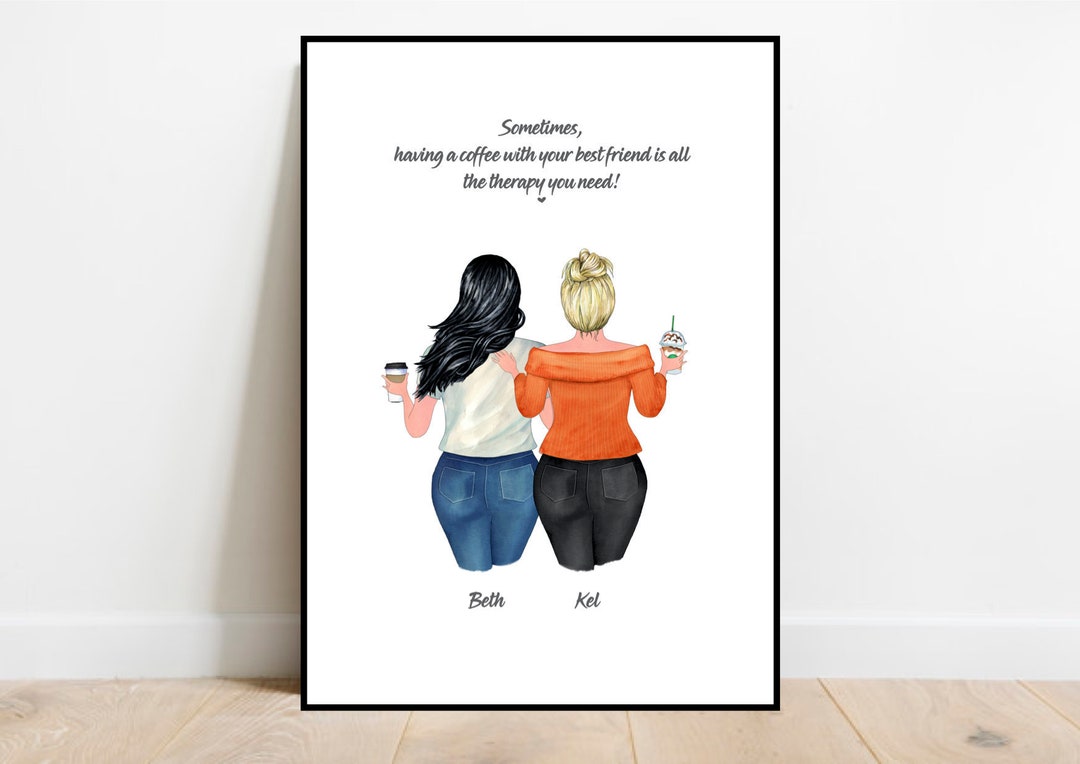 Custom Best Friend Print Personalised Friend Print Sisters - Etsy UK