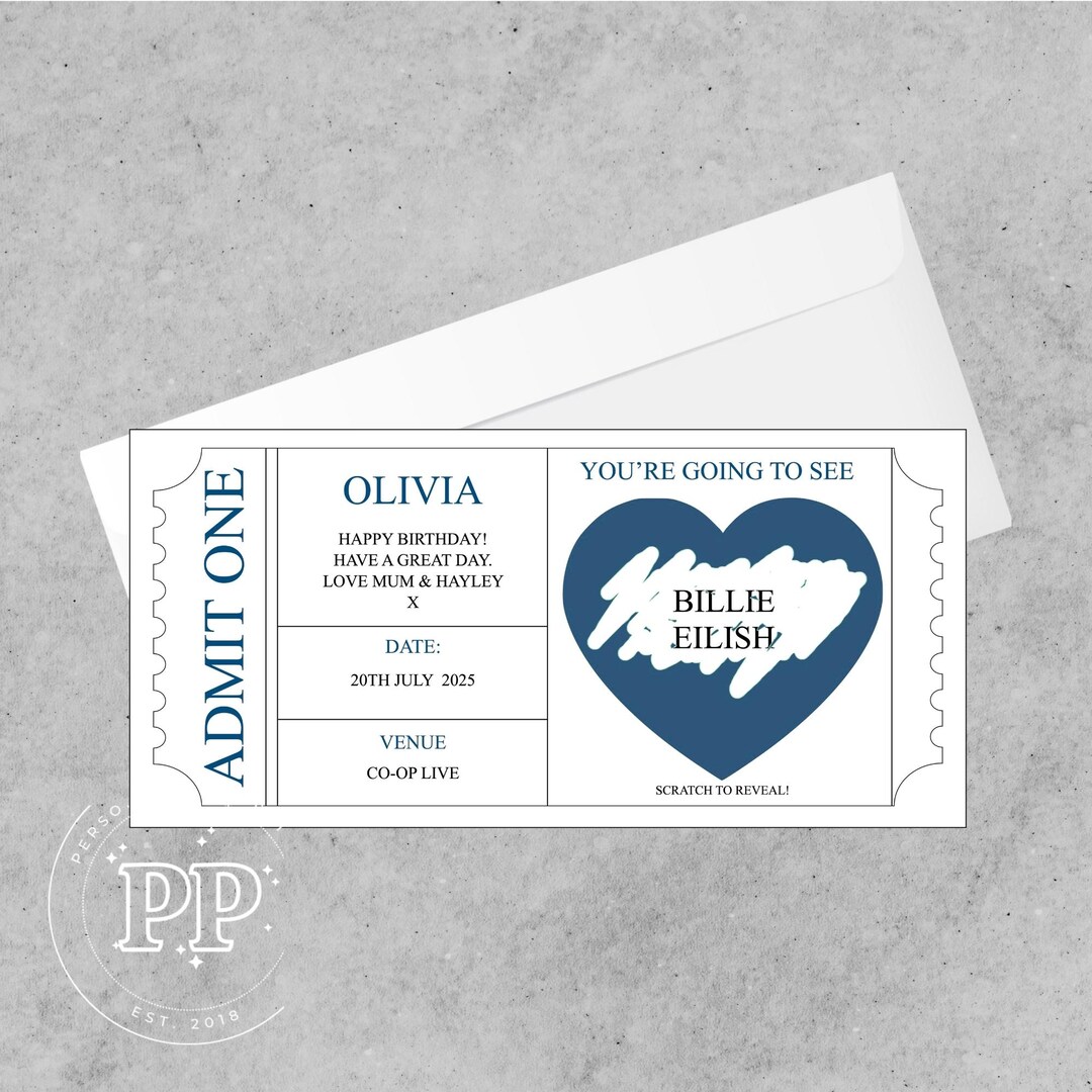 Scratch Card, Concert Ticket,theatre Ticket, Pantomime Ticket,happy ...