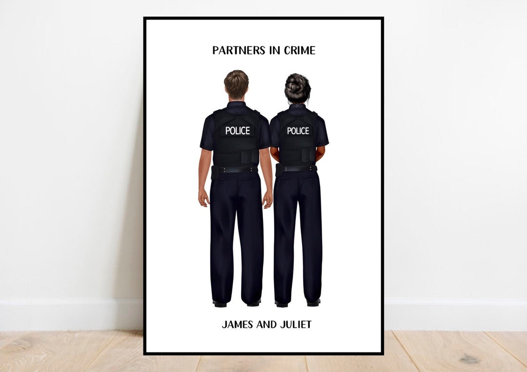 Custom Police NYPD Print, Personalised Police Print, Police Partners ...