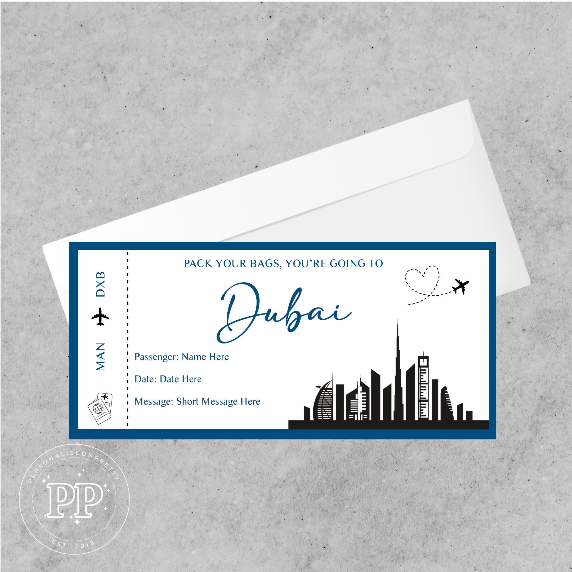 Personalised Surprise Reveal Ticket, Birthday Voucher, Special Occasion ...