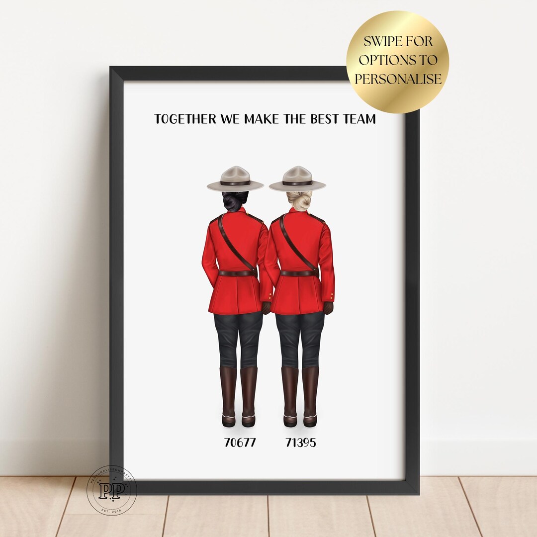 Custom RCMP Print, Personalised Police Print, Police Gift, Hero Print ...