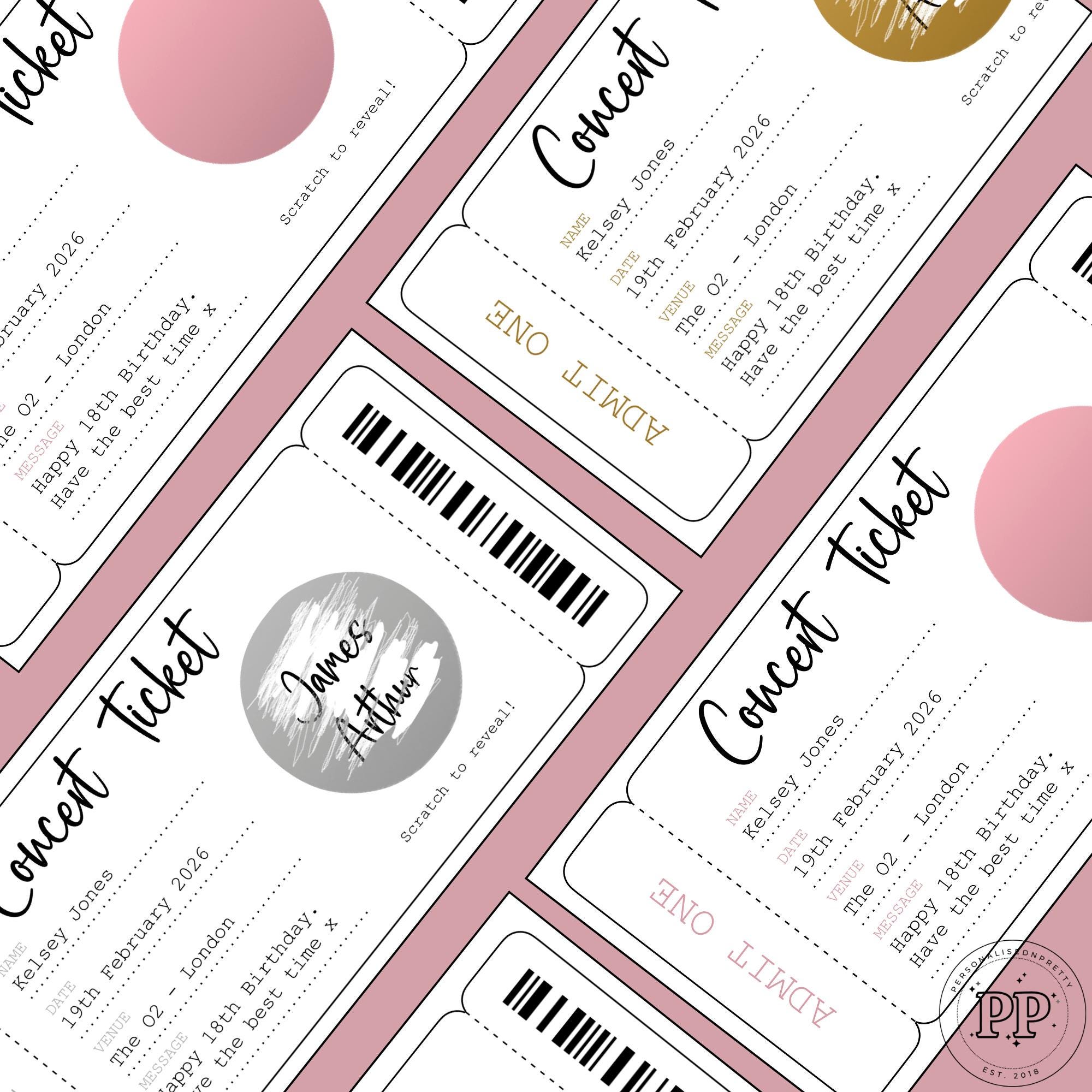 Personalised Surprise Birthday Card, Personalised Surprise Concert ...