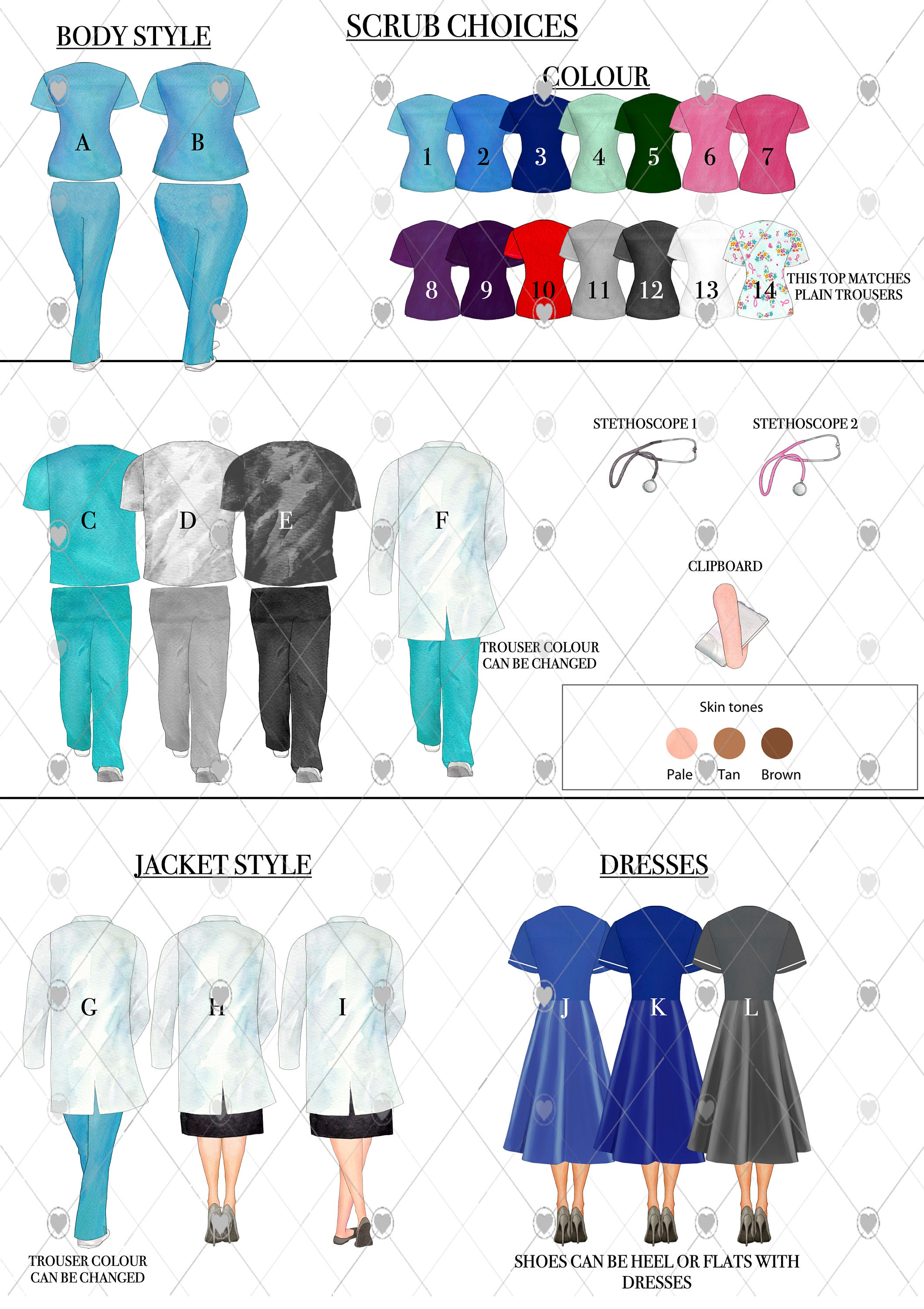 Custom Police and Nurse Couple Print Personalised Police - Etsy
