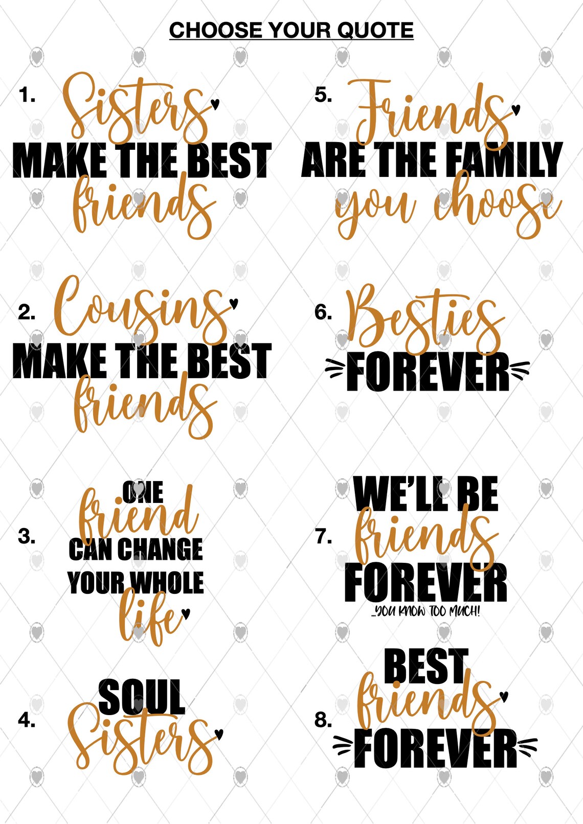 Personalised Friend Print Custom friendship portrait Besties | Etsy