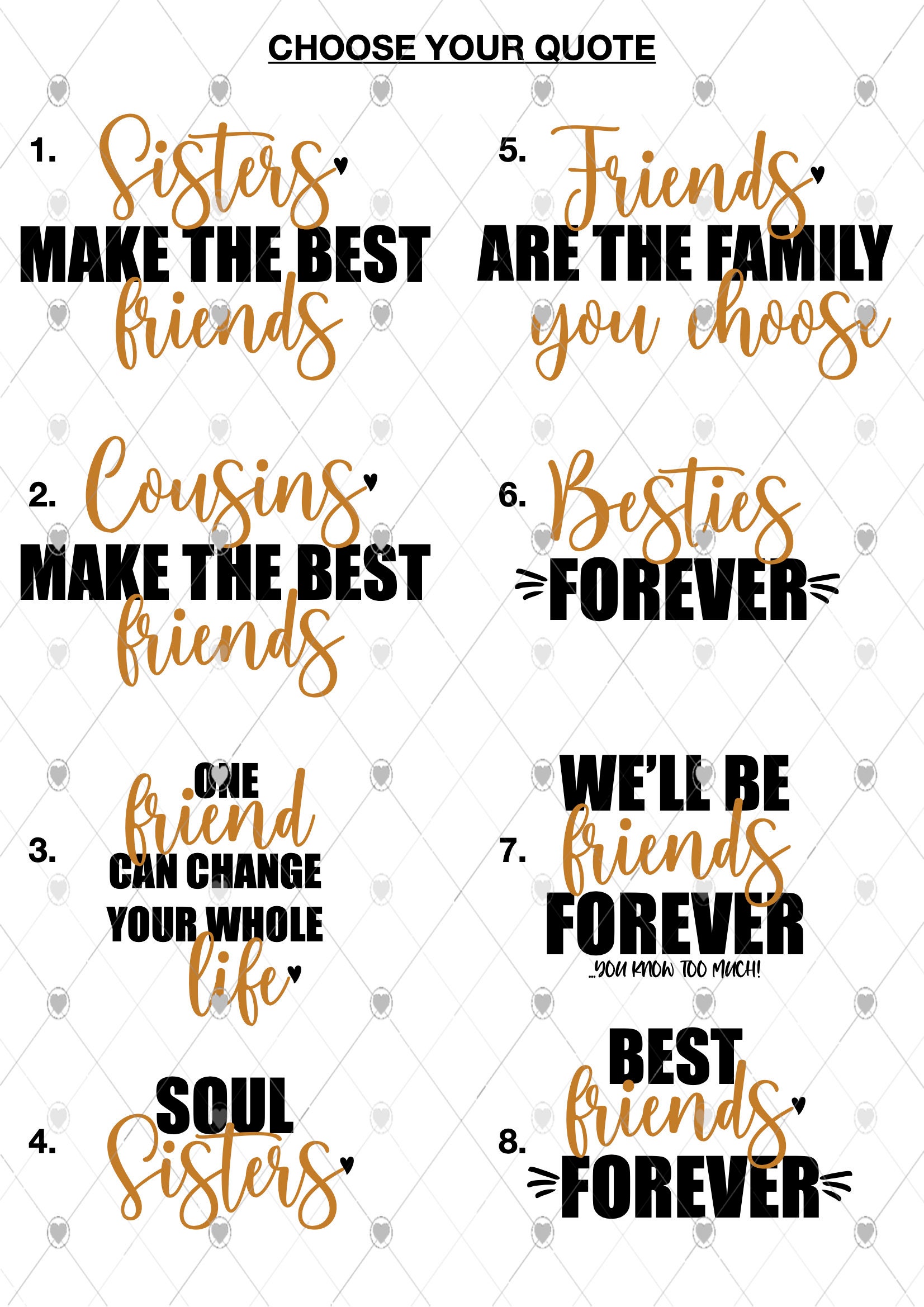 Personalised Friend Print Custom friendship portrait Besties | Etsy