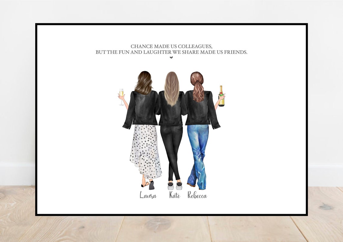 Personalised Colleague Gift Work Colleague Print Co-worker - Etsy UK
