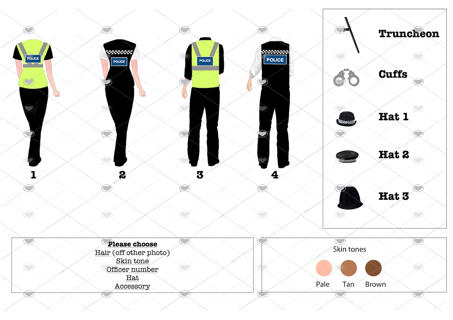 Custom Police and Paramedic Couple Print, Personalised Police Print ...