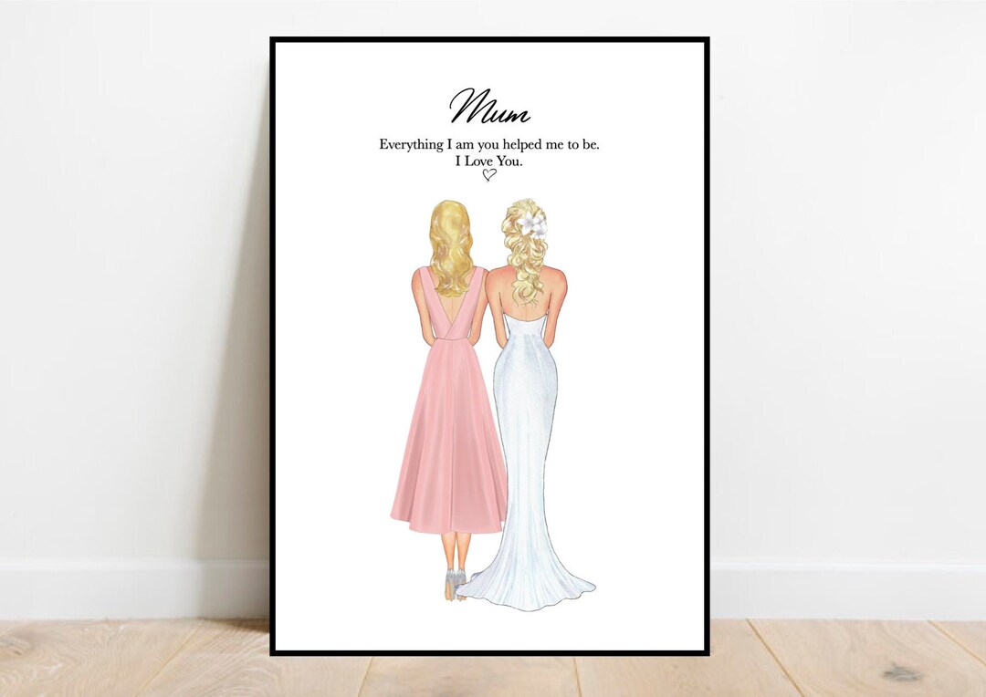 Mother of the Bride Print Wedding Print Personalised Mum - Etsy UK