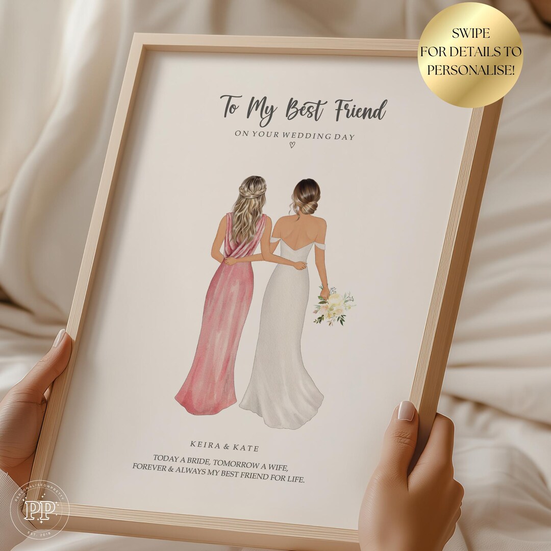 Gift for Best Friend on Her Wedding Day, Best Friend Wedding Gift ...