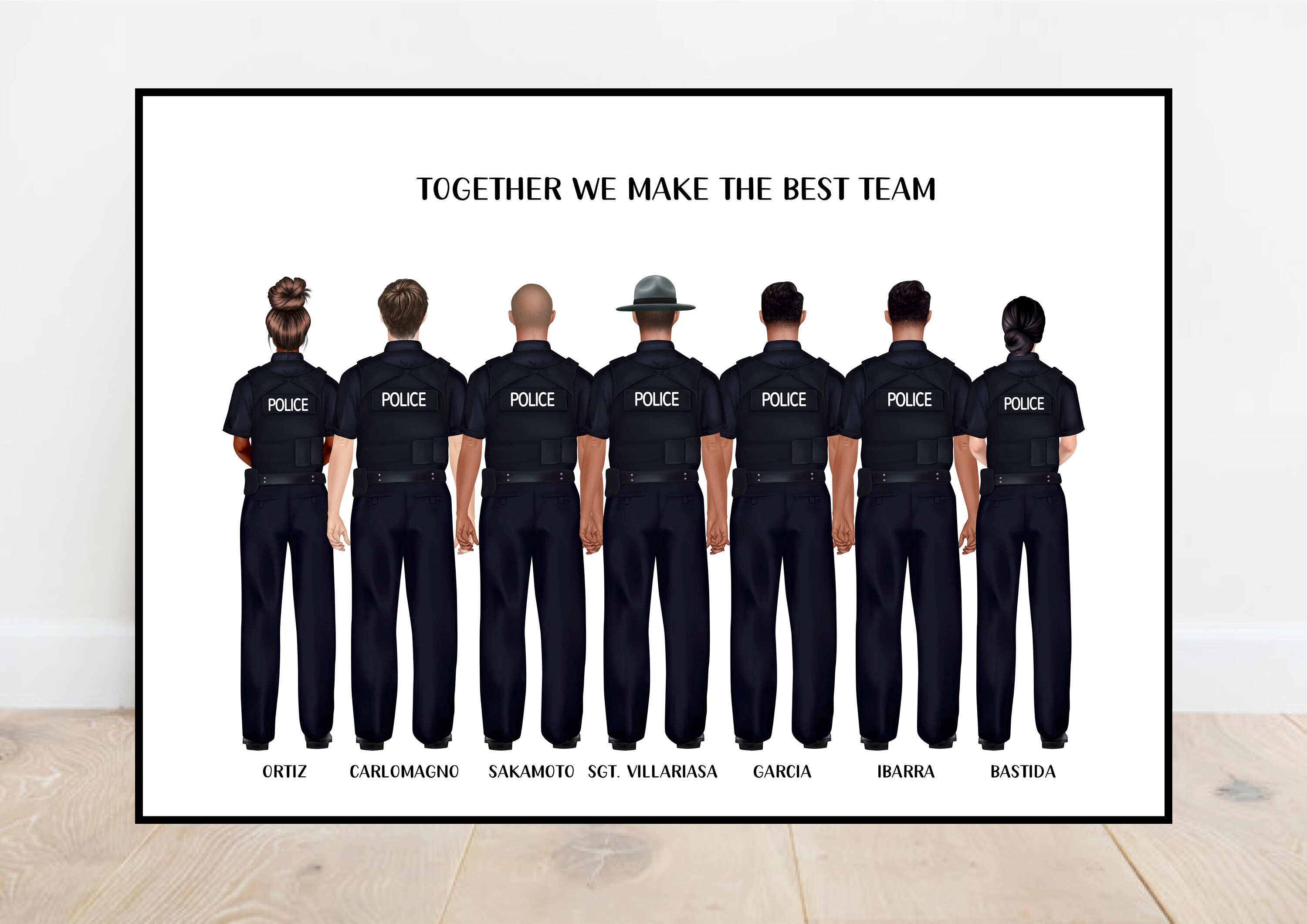 Custom Police NYPD Print Personalised Police Print Police - Etsy