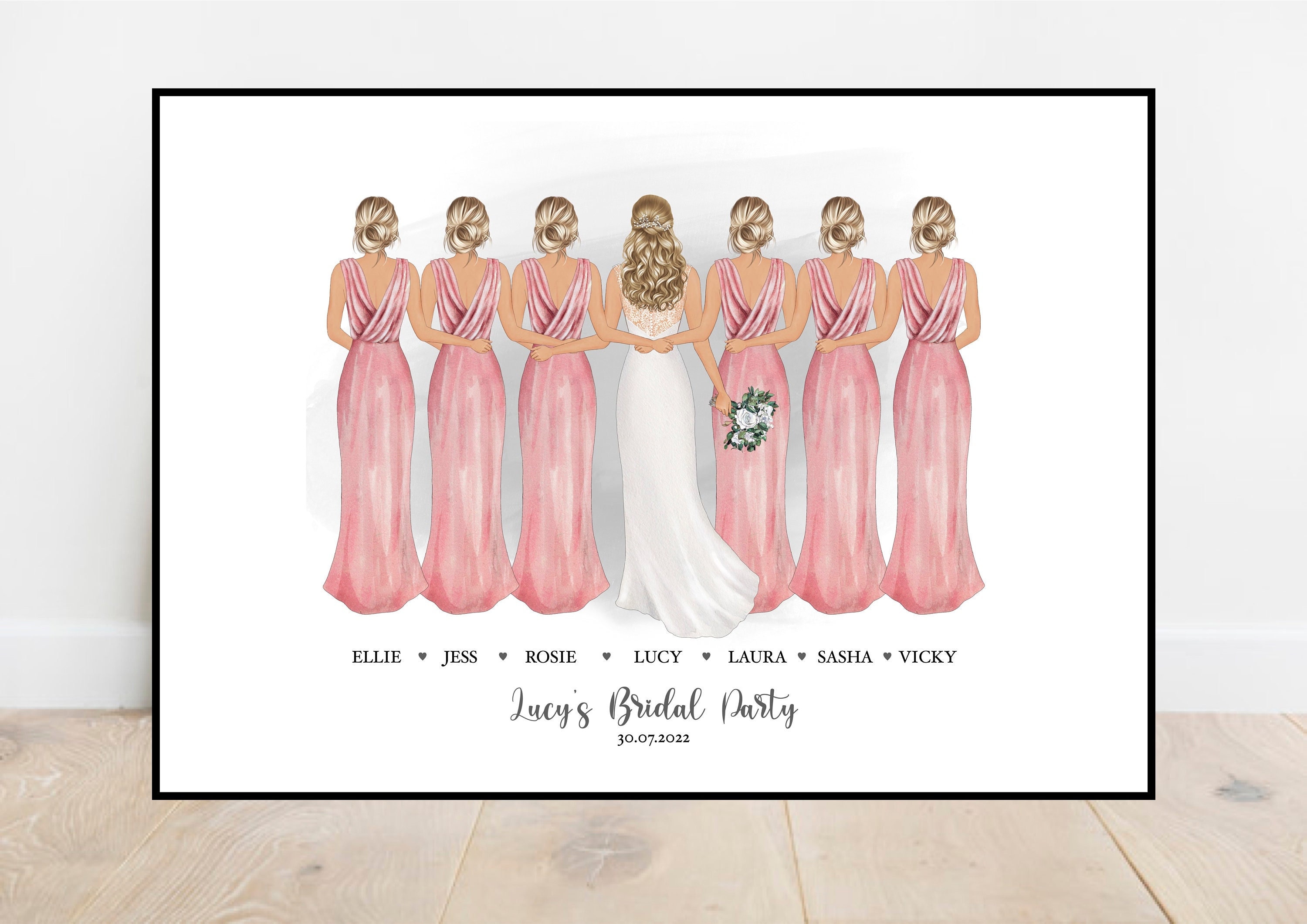 Personalised Bridal Print Bride Squad Poster Bride Tribe - Etsy UK