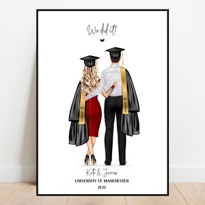 Personalised Friends Graduation Print, Custom Graduation Poster ...