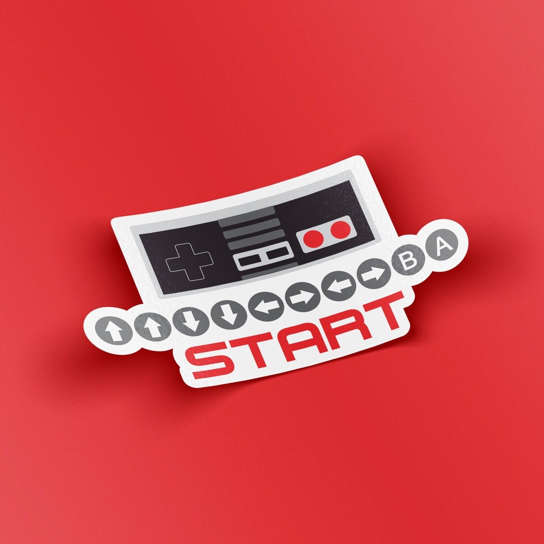 Old School NES Cheat Code Decal - Etsy