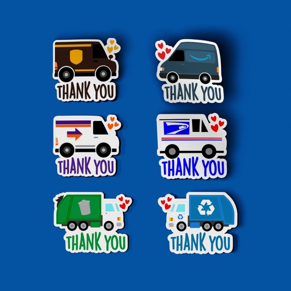 Thank You Driver Stickers - Etsy