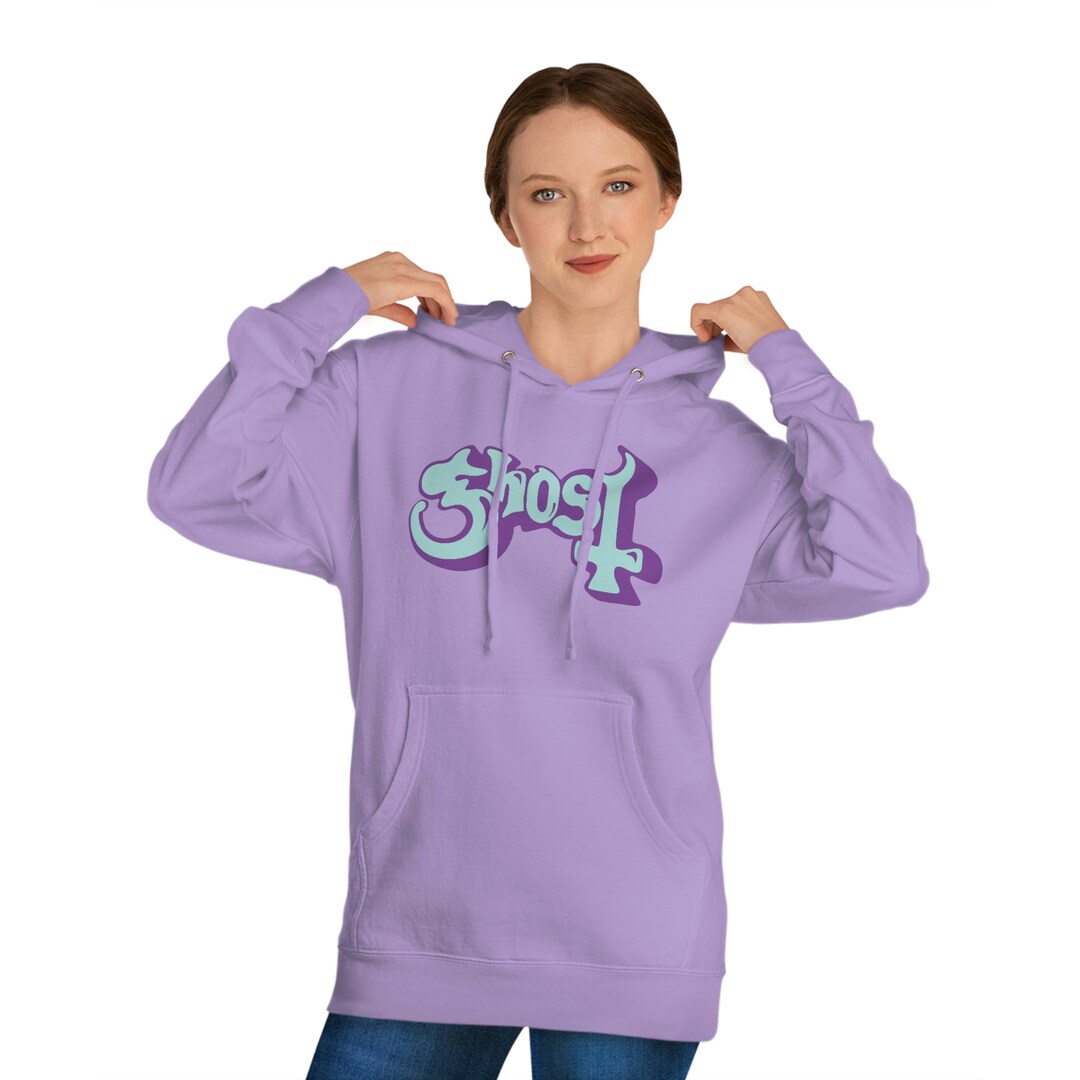Ghost Blue & Purple Satanic Panic Style Unisex Hooded Sweatshirt - Etsy