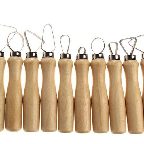 Set of 6 Wood Loop Trimming Tools With Stainless Steel Flat - Etsy