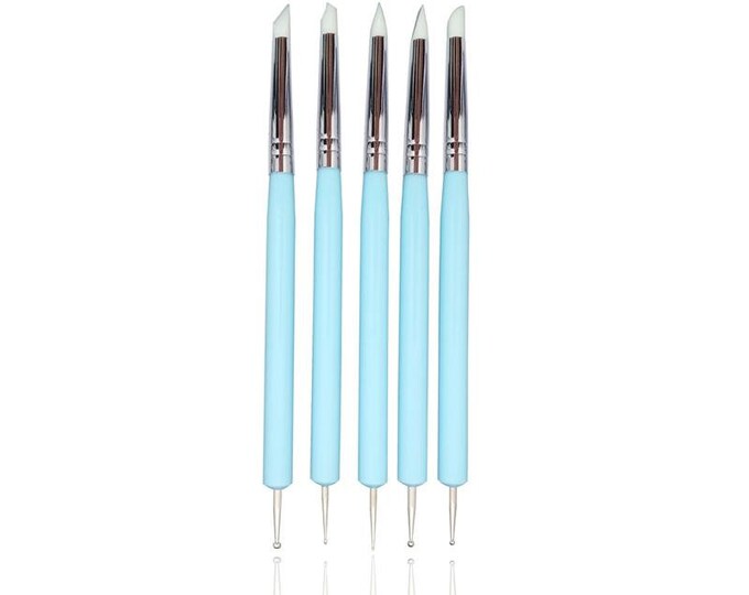 Set of 5 Double-ended Silicone Shaping and Ball Stylus Tools. Sculpting ...