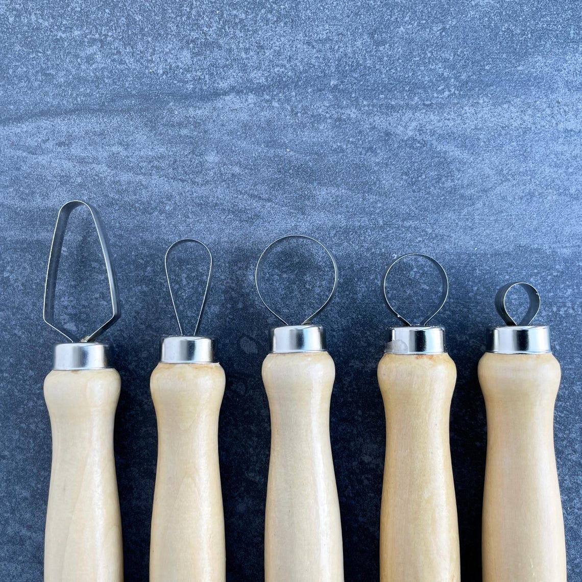 Set of 10 Wood Loop Tools With Stainless Steel Flat Wire. Trimming ...
