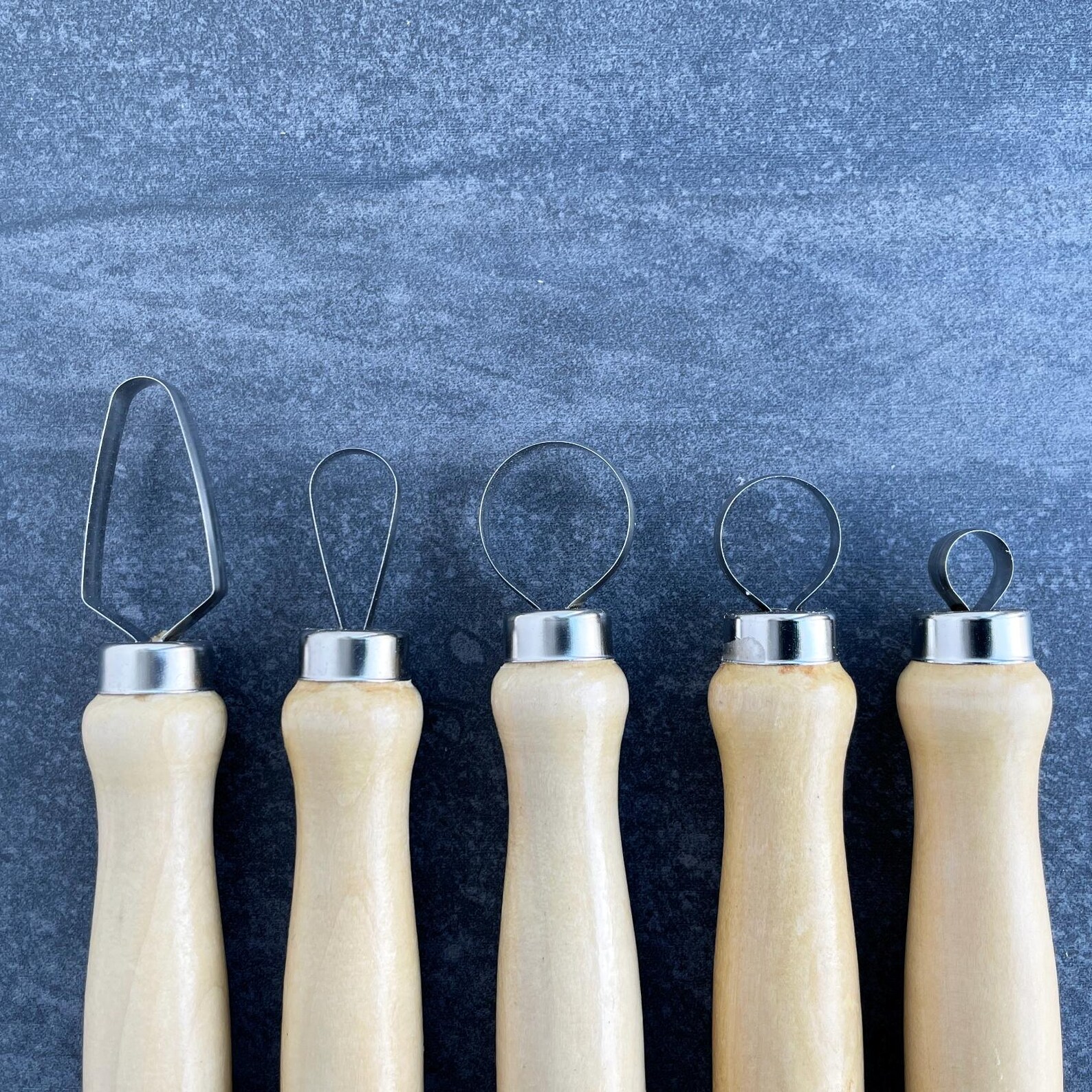Set of 10 Wood Loop Tools With Stainless Steel Flat Wire. Trimming ...