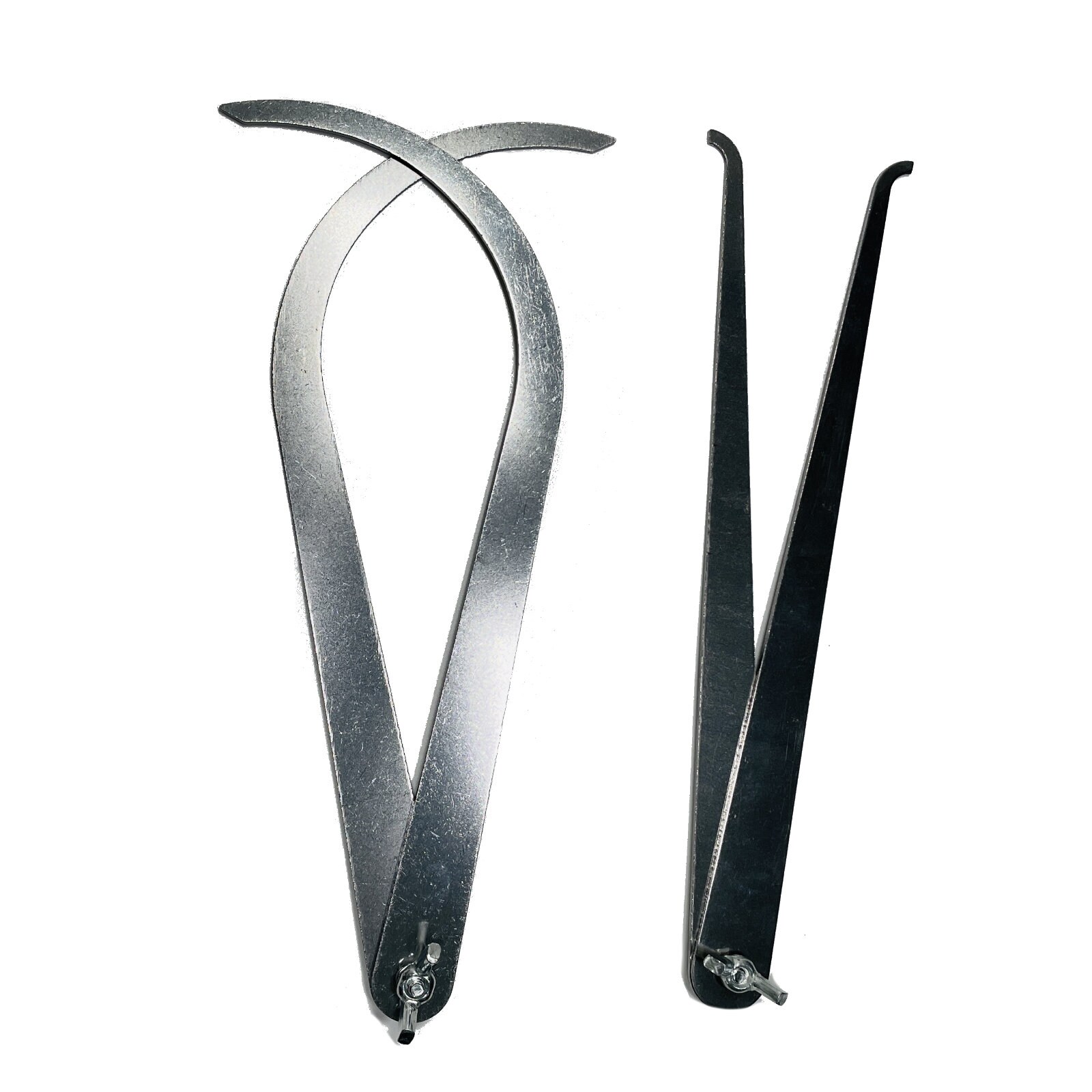 Set of 2 Stainless Steel Pottery Calipers. 1 Straight Leg and 1 Bent ...