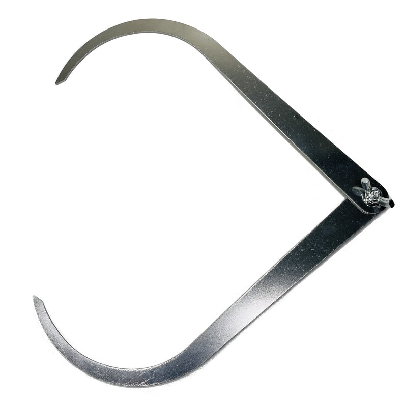 Set of 2 Stainless Steel Pottery Calipers. 1 Straight Leg and 1 Bent ...