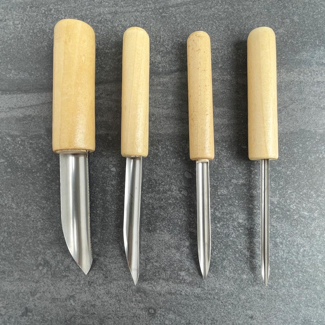 Set of 4 Stainless Steel Semicircle Pottery Hole Punch. Sculpting and ...