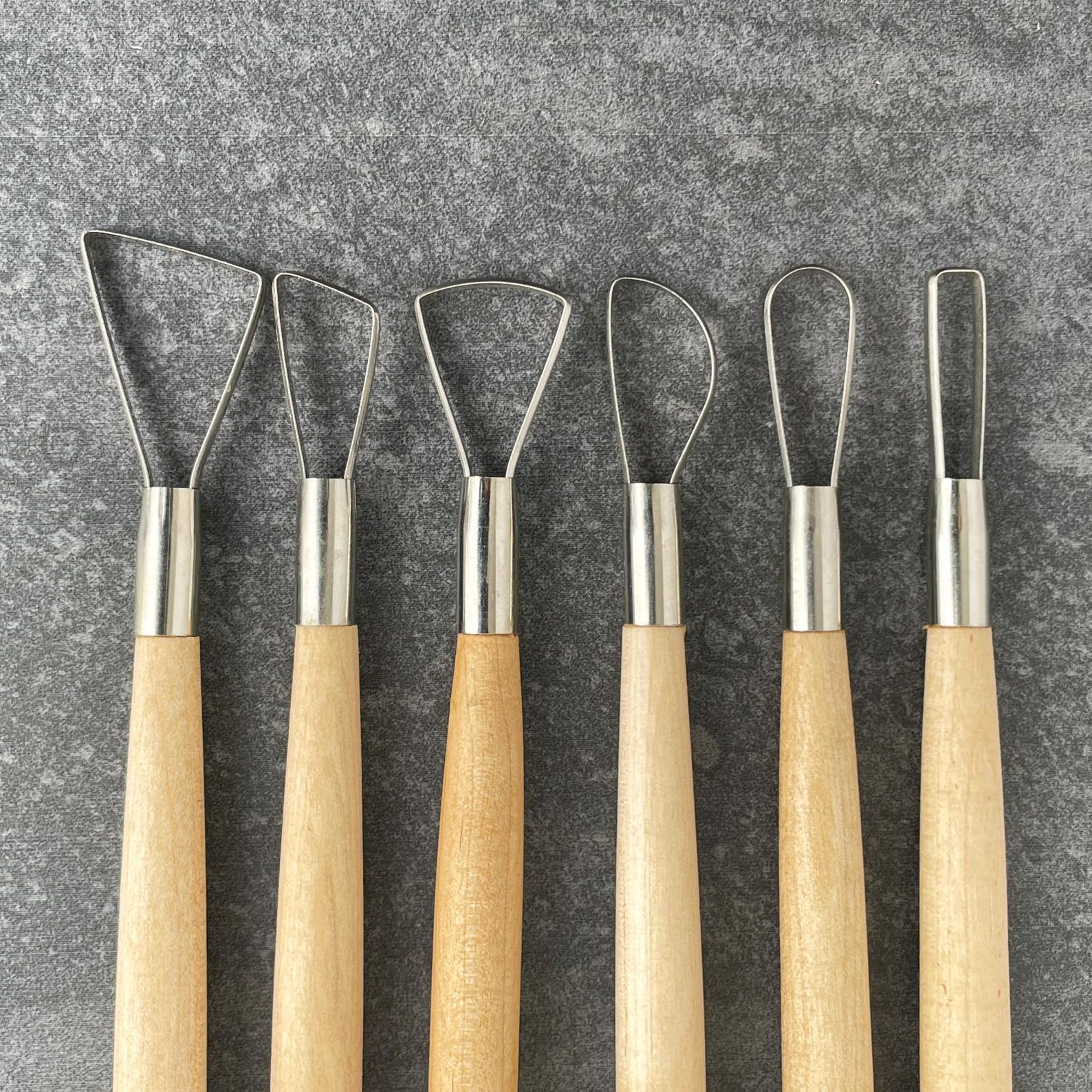 Set of 6 Wood Loop Trimming Tools With Stainless Steel Flat Wire for ...