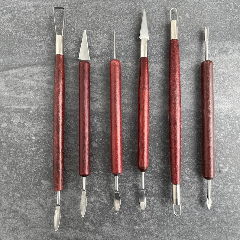 Set of 15 Pottery Tools. 9 Essential Pottery Tools and 6 Sculpting ...