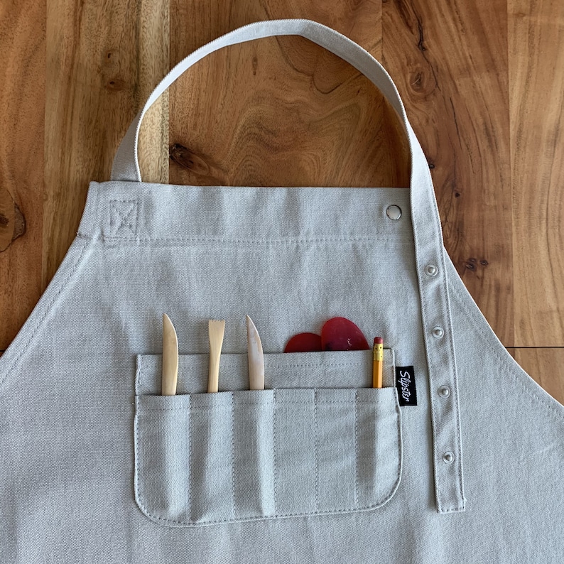Pottery Apron With Split Leg and Pockets for Pottery Tools. Perfect for ...