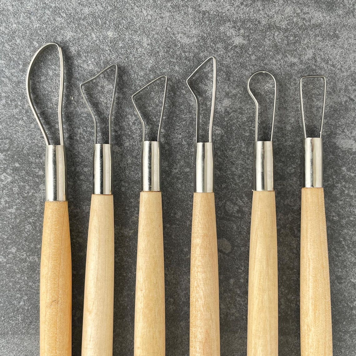 Set of 6 Wood Loop Trimming Tools With Stainless Steel Flat Wire for ...