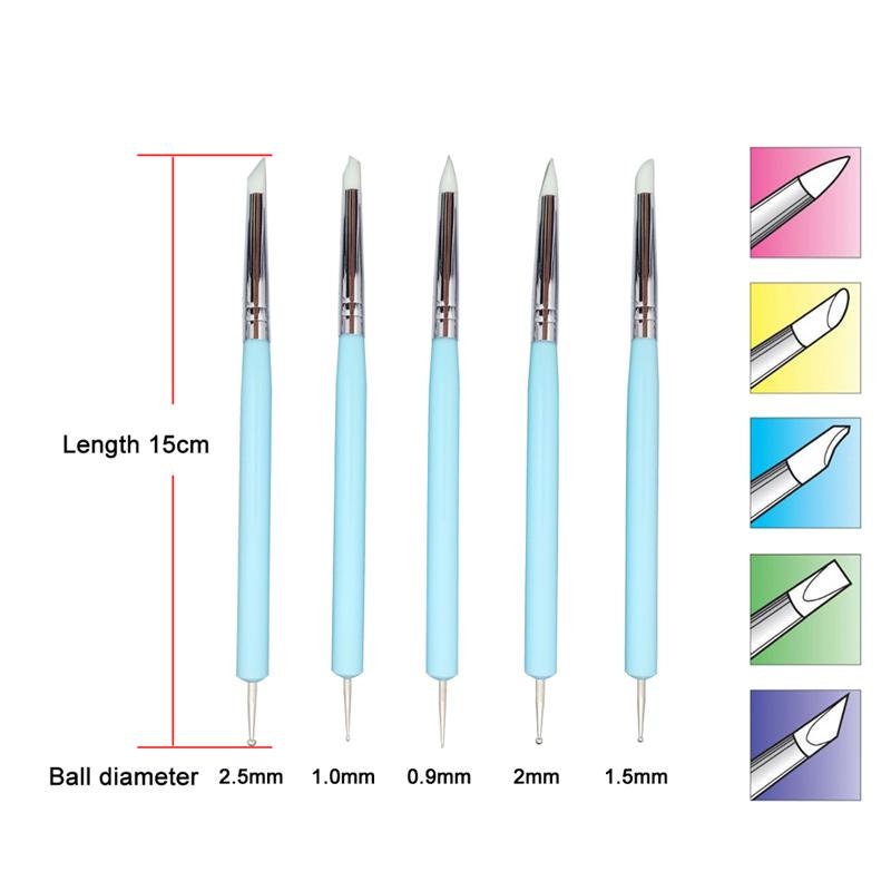 Set of 5 Double-ended Silicone Shaping and Ball Stylus Tools. - Etsy